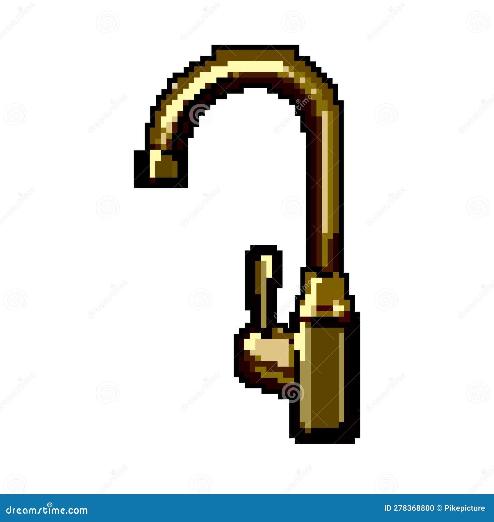 Handle Kitchen Faucet Game Pixel Art Vector Illustration Stock Vector ...