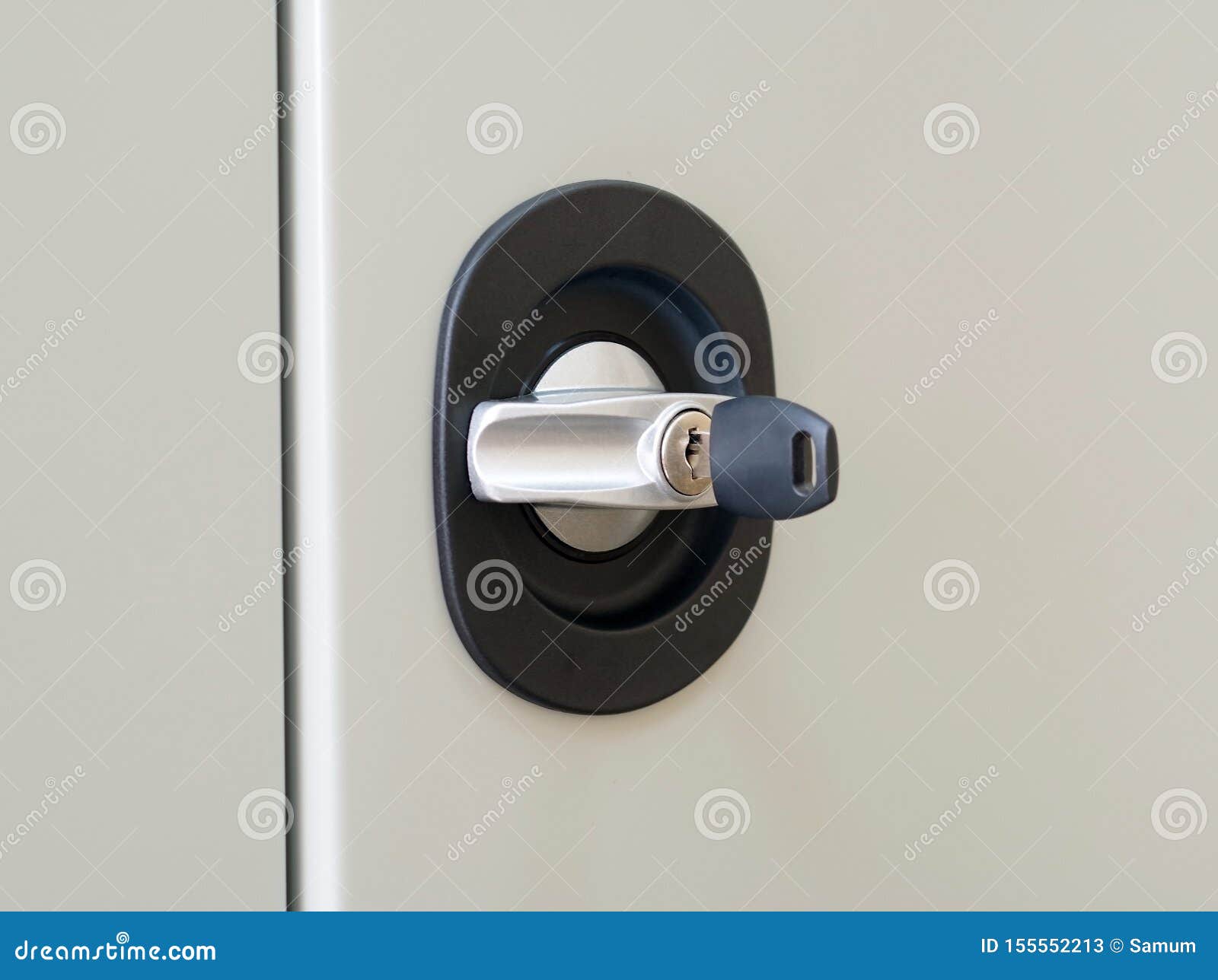 Handle Lock of Metal Locker Stock Image - Image of style, handle: 155552213