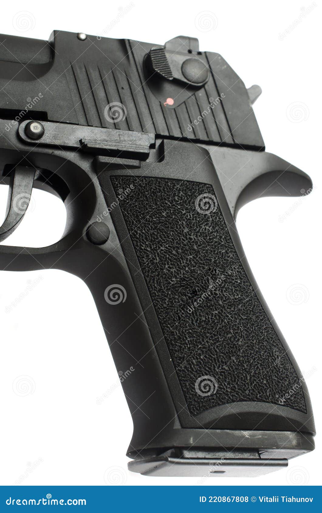 Handle of pistol isolated stock photo. Image of helve - 220867808