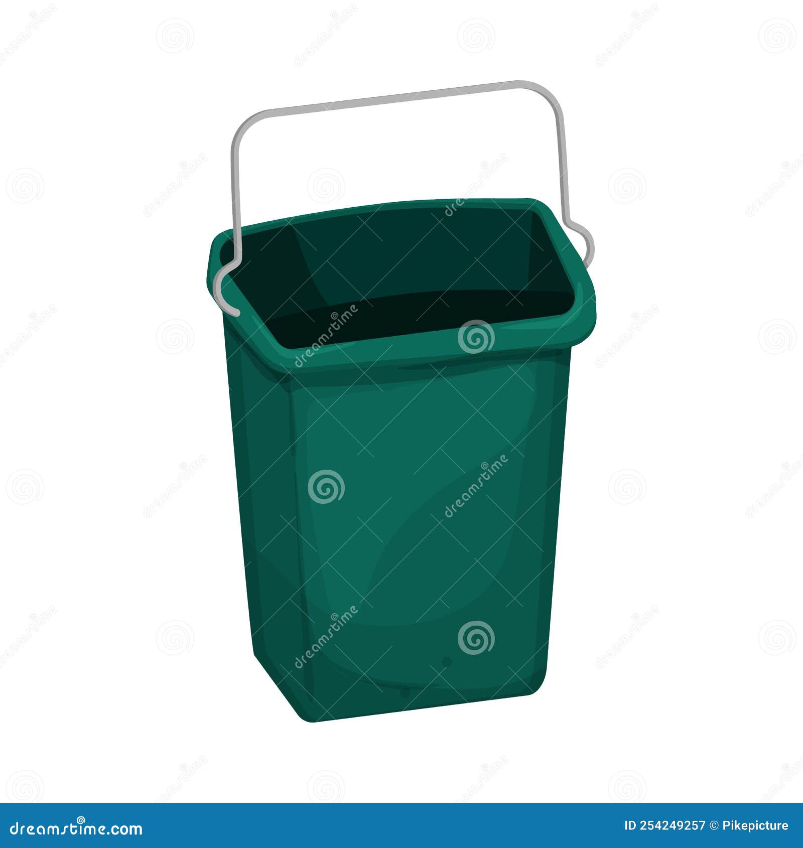 Handle Plastic Bucket Container Cartoon Vector Illustration Stock ...