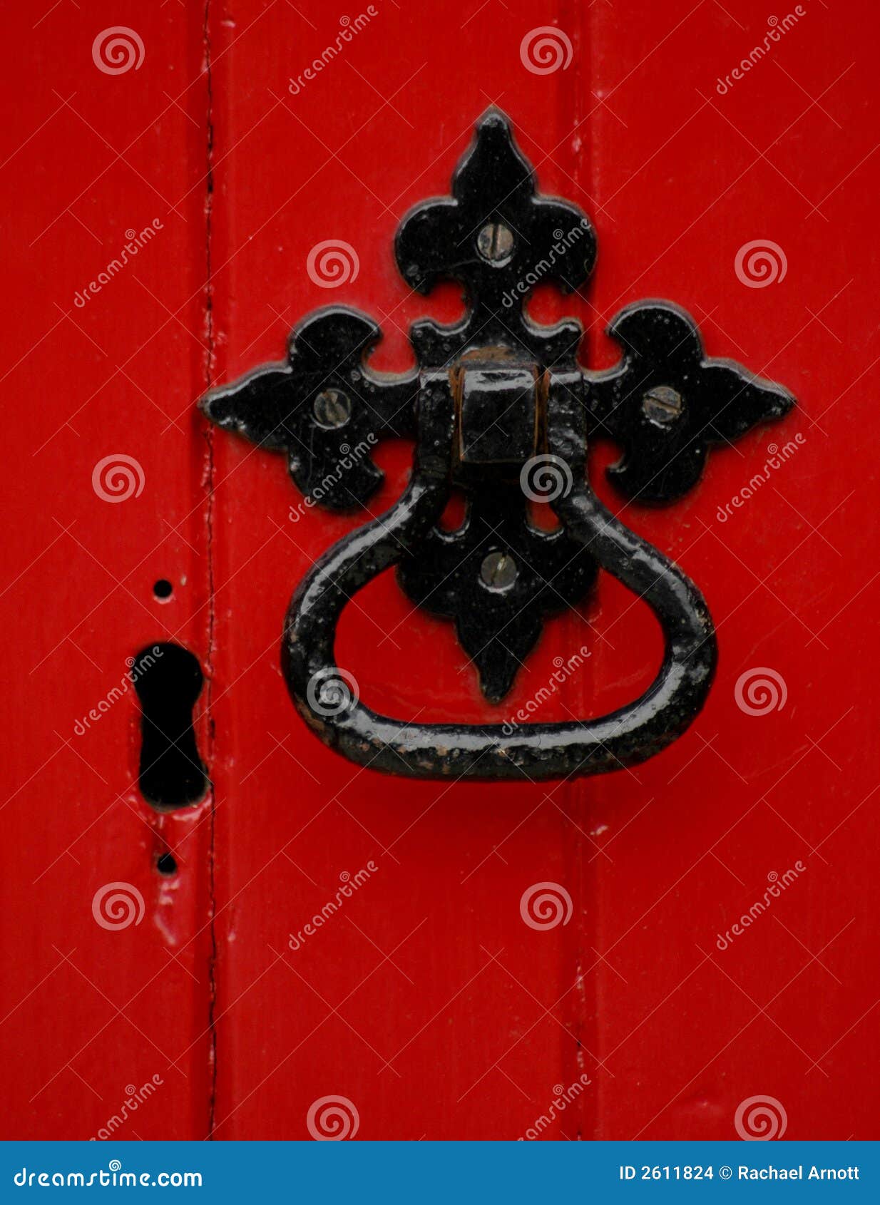 Handle on a Red Door stock photo. Image of access, keyhole - 2611824