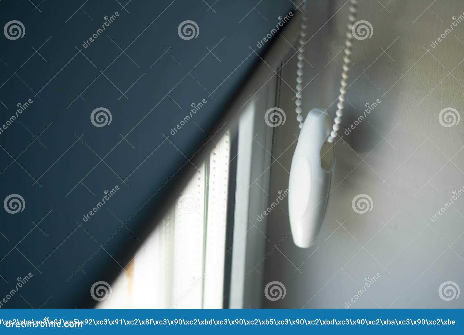 Handle for Roller Up Down Blinds on a Metal-plastic Window Stock Image ...