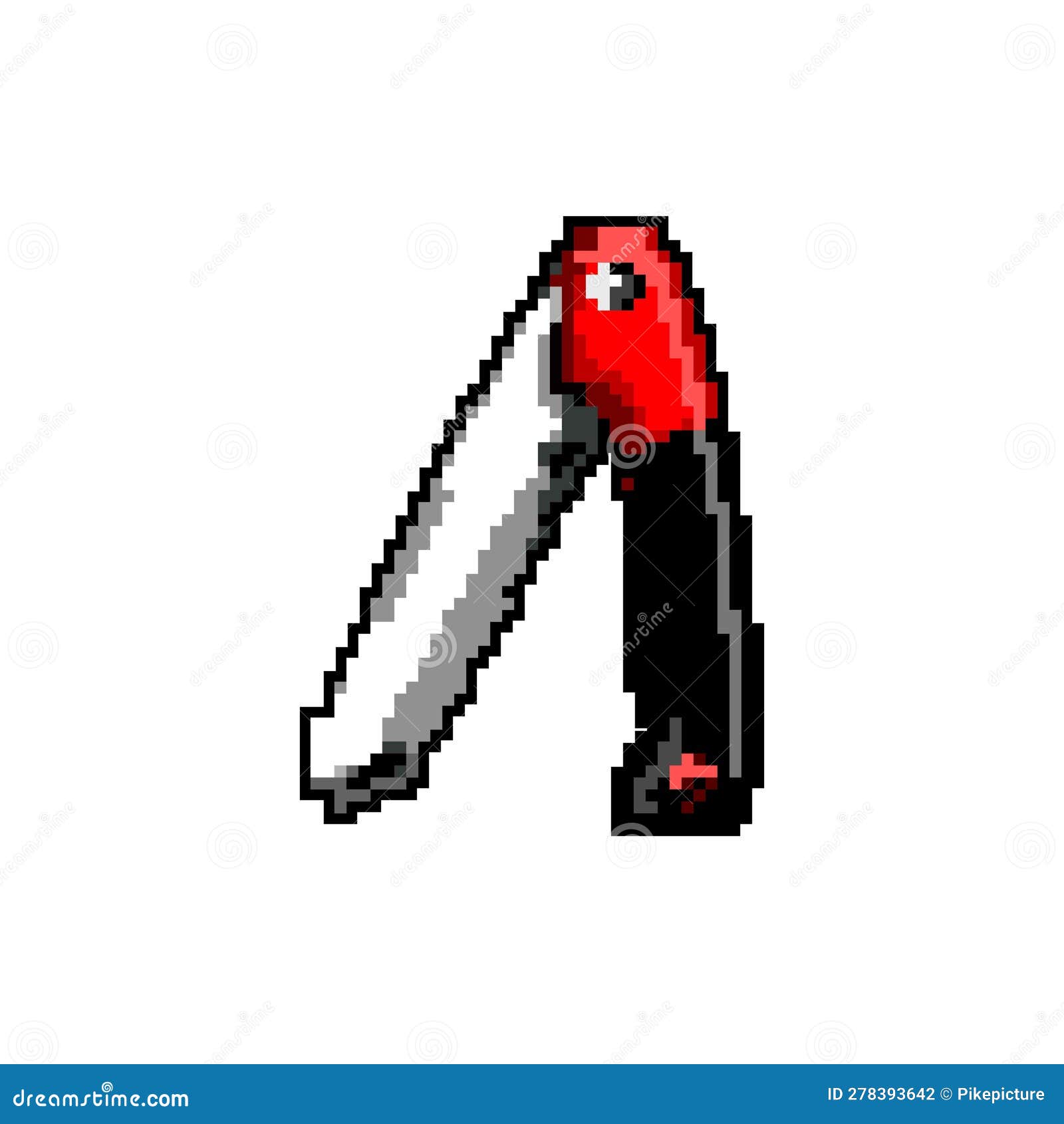 Handle Saw Hand Game Pixel Art Vector Illustration Stock Vector ...