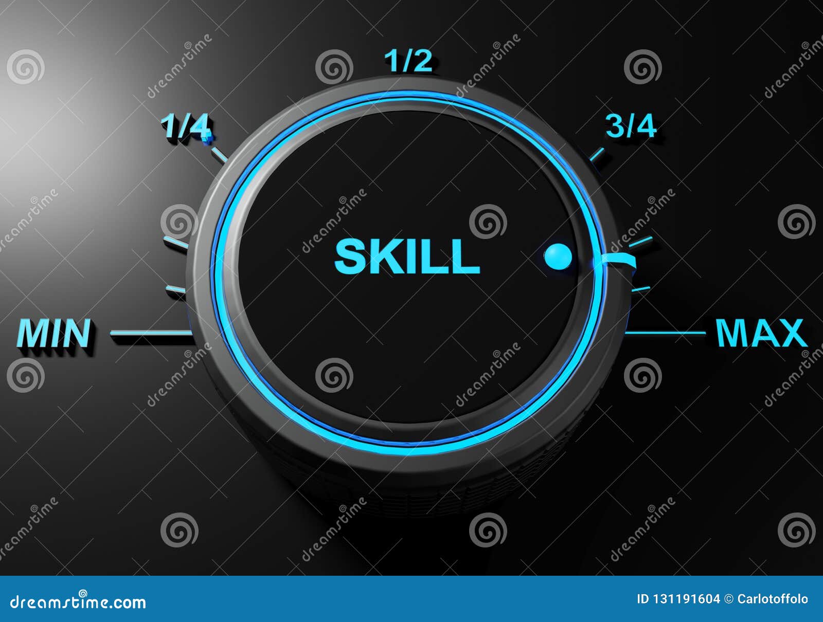 Handle Selector for Skill is on Maximum Level - 3D Rendering ...