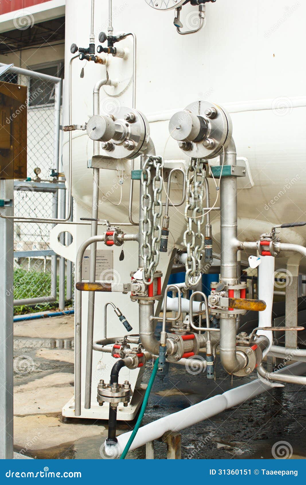 Handle Valve with Steel Pipe Stock Image - Image of industrial, flange ...