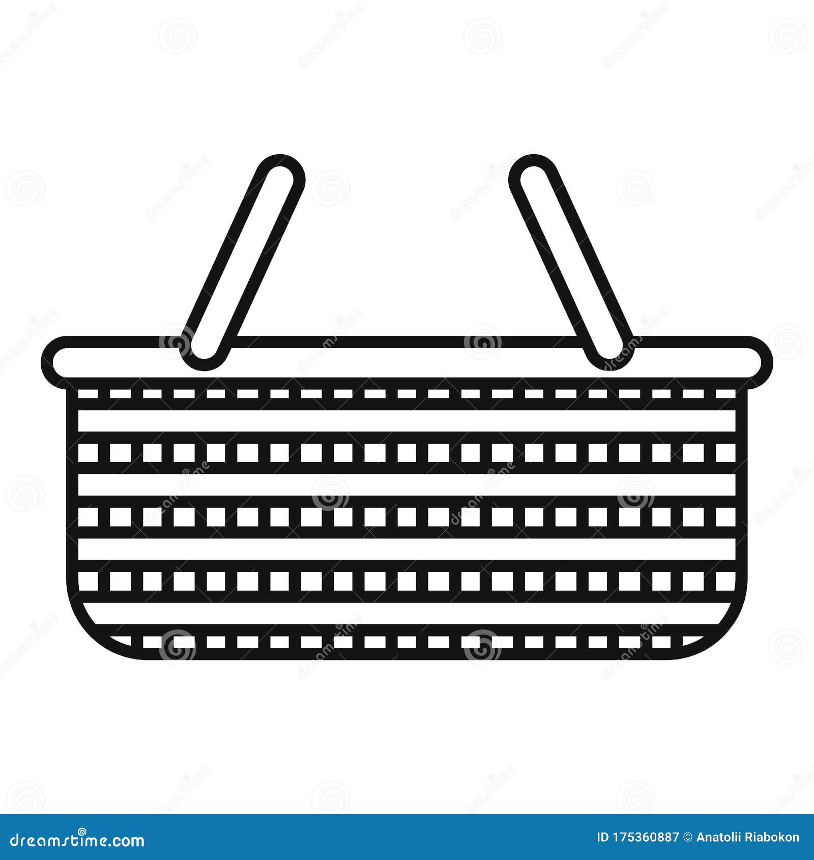 Handle Wicker Icon, Outline Style Stock Vector - Illustration of black ...