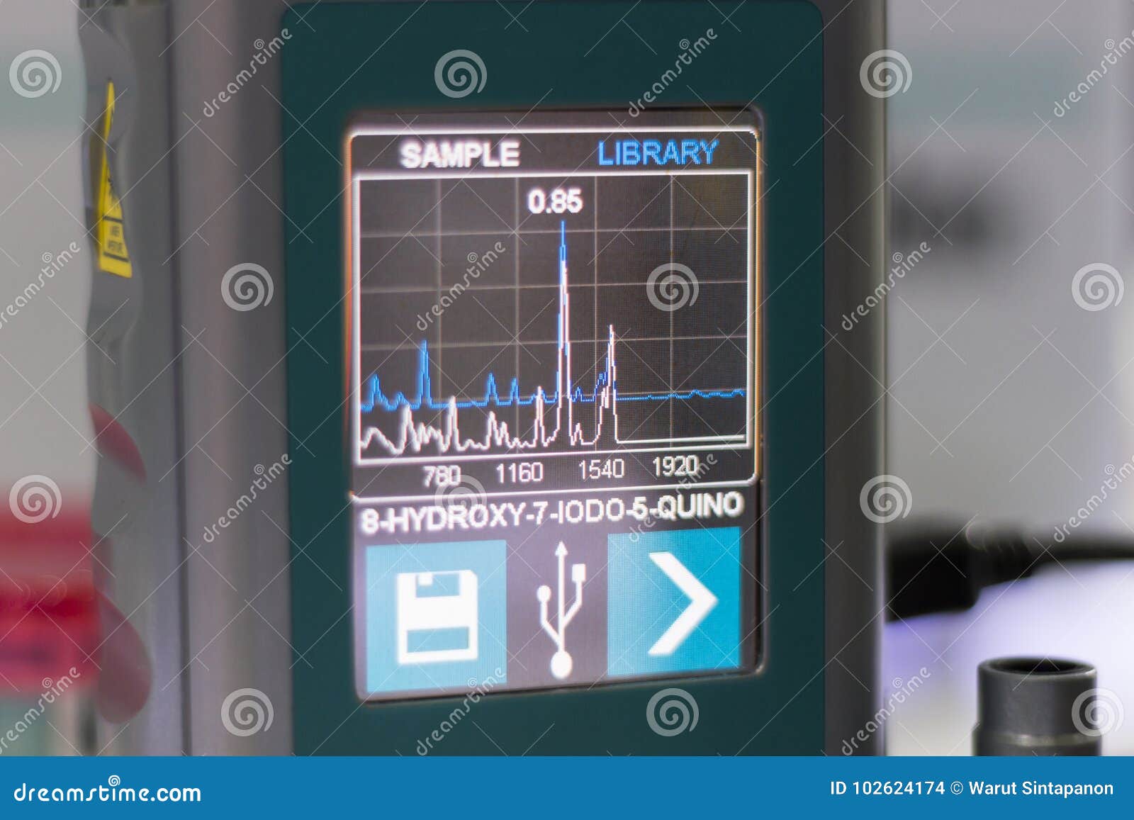 Handleheld Spectrometer For Chemical Analysis Stock Photo ...