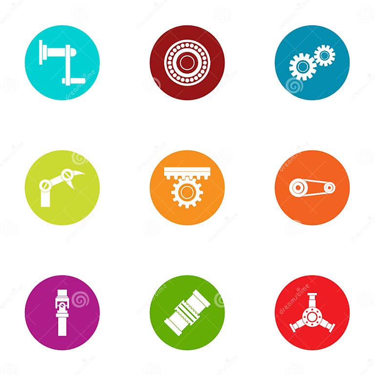 Handler Icons Set, Flat Style Stock Vector - Illustration of database ...