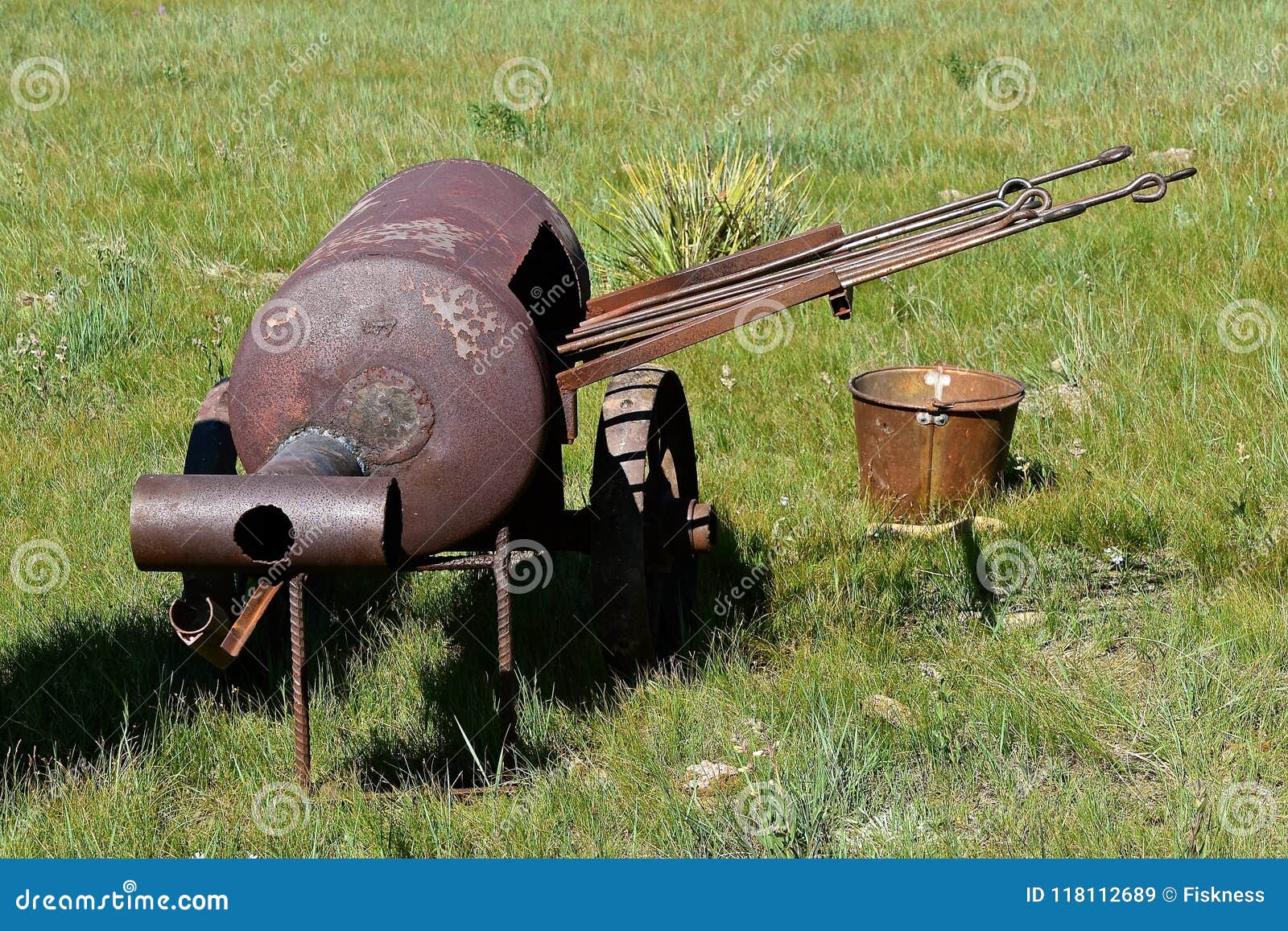 Handles of Branding Irons Heating Up Stock Image - Image of country ...