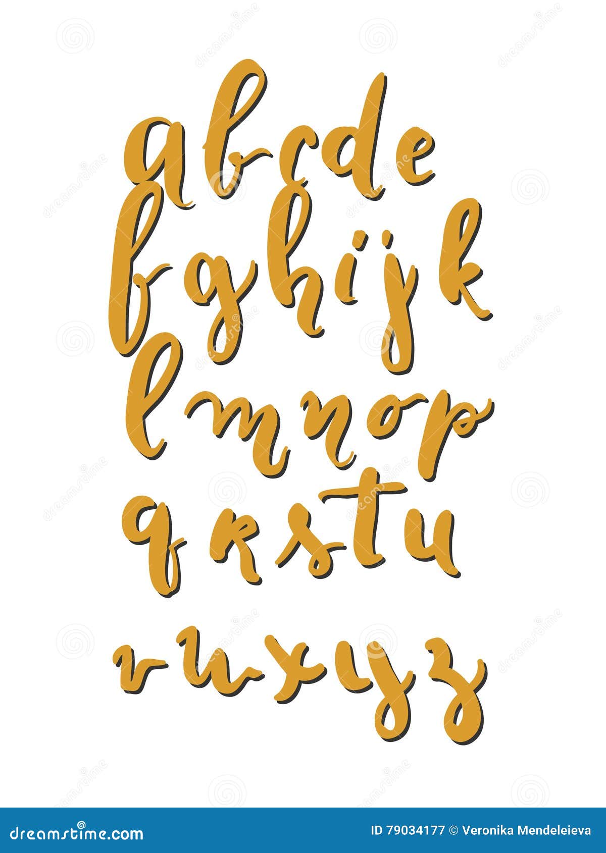 Handlettering Font. Modern Hand Lettering Style Stock Vector ...