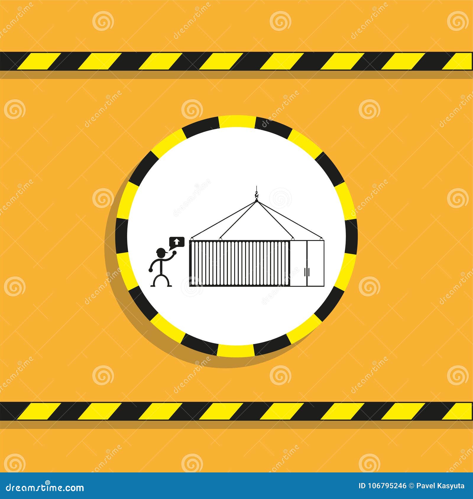 Handling Container. Vector Icon. Black and White Vector Icon on a ...