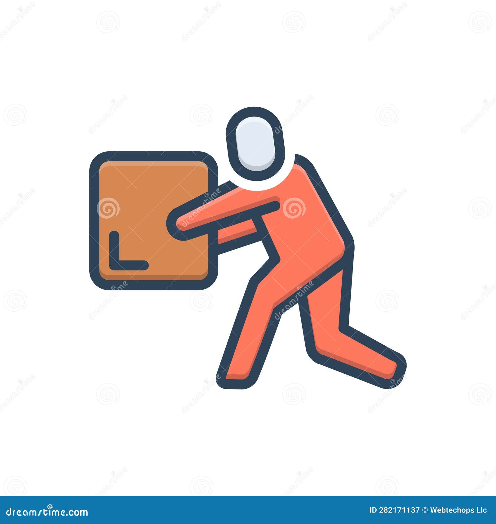 Color Illustration Icon for Handling, Keeping and Box Stock Vector ...