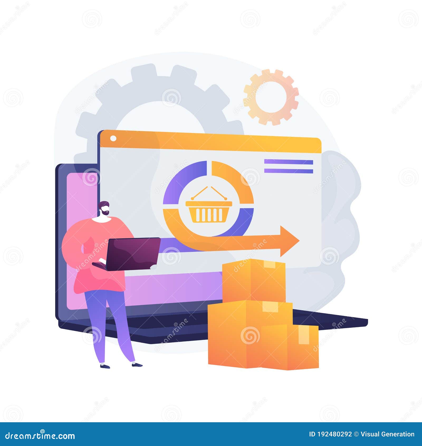 Handling and Order Processing Abstract Concept Vector Illustration ...