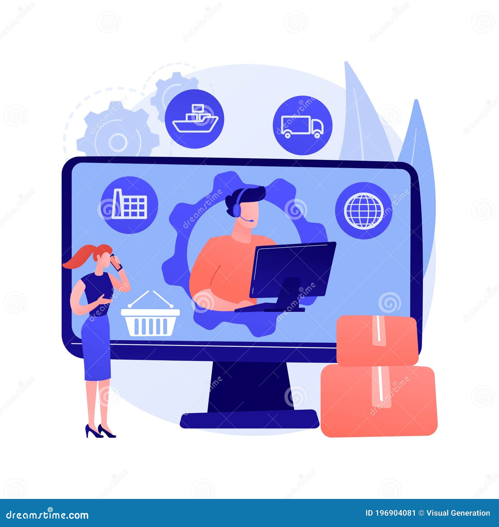 Handling and Order Processing Abstract Concept Vector Illustration ...