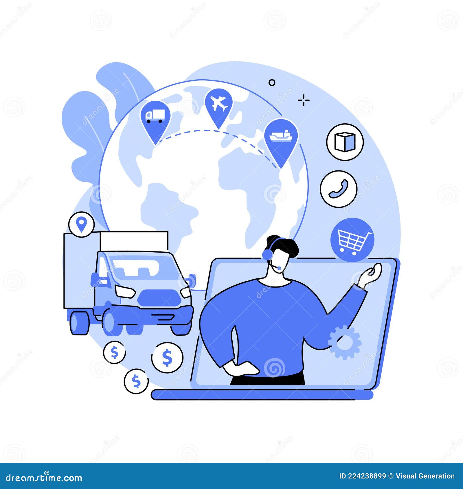 Handling and Order Processing Abstract Concept Vector Illustration ...