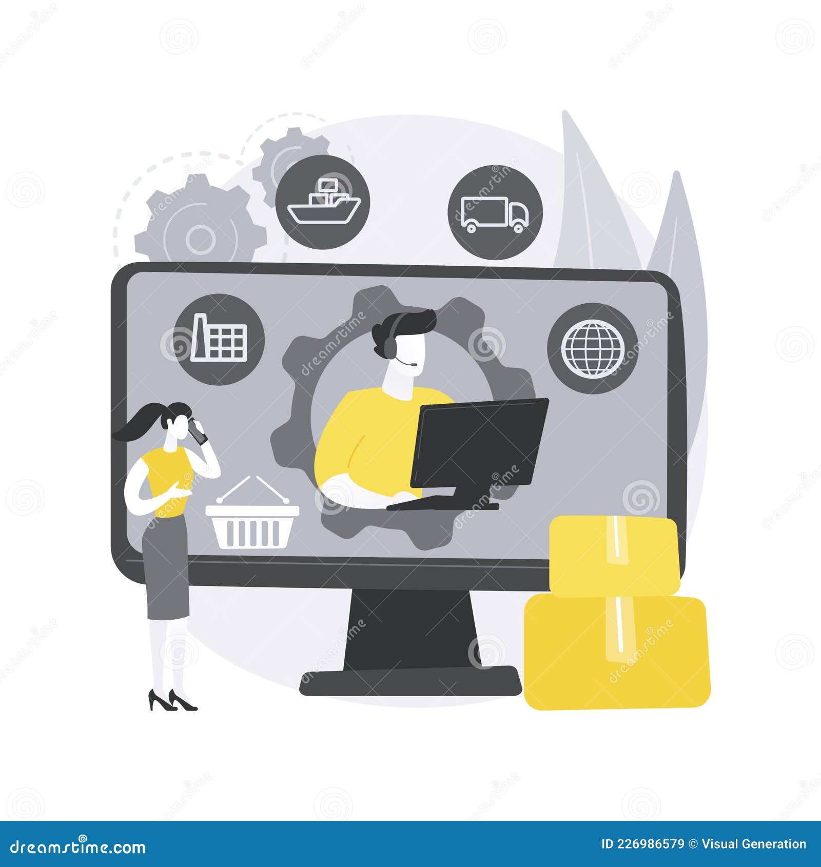 Handling and Order Processing Abstract Concept Vector Illustration ...