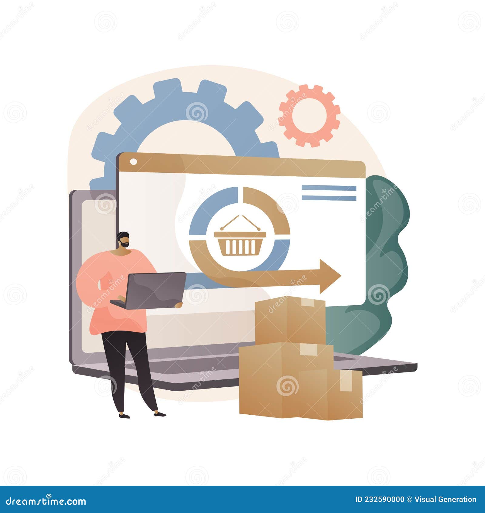 Handling and Order Processing Abstract Concept Vector Illustration ...