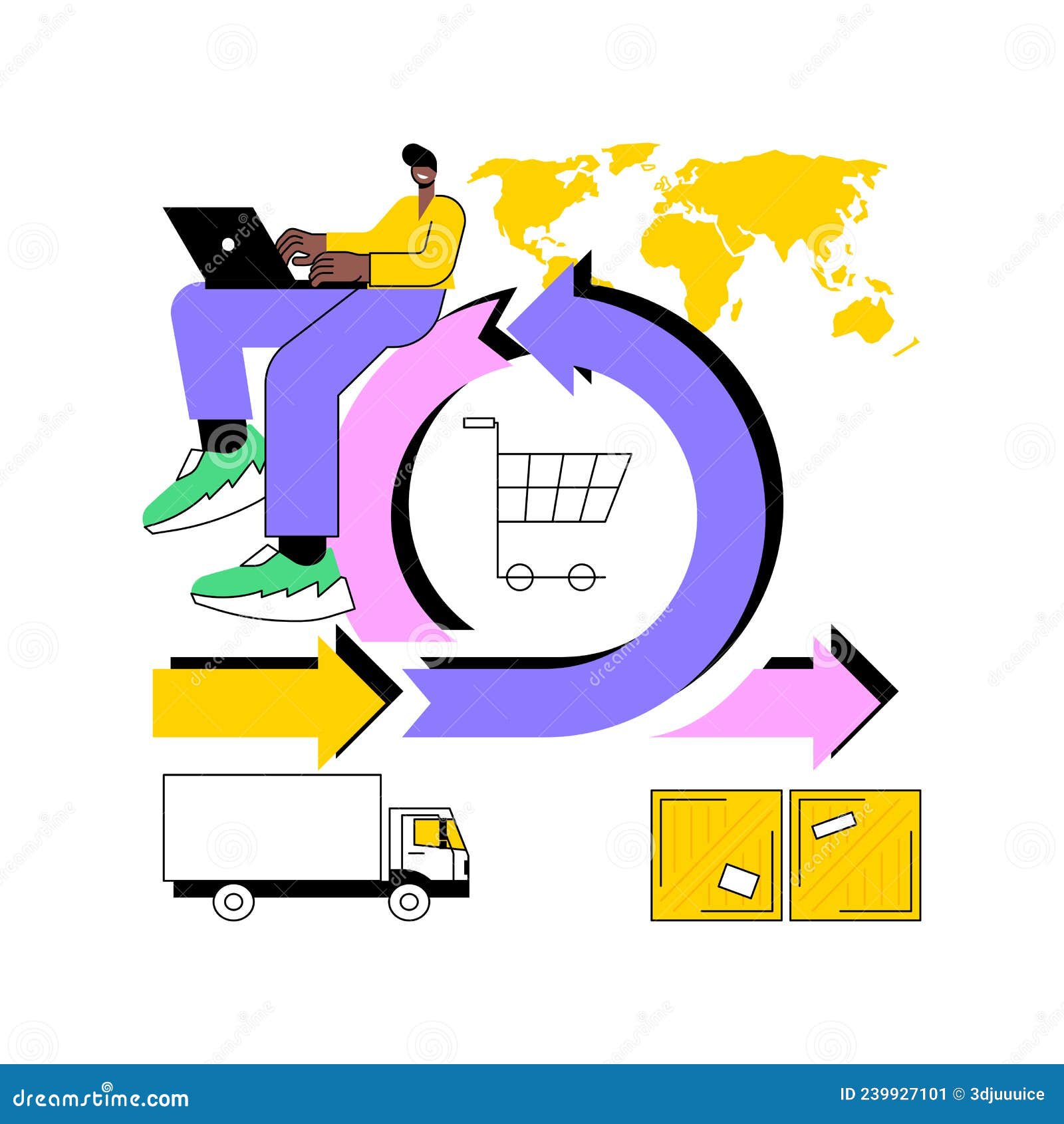 Handling and Order Processing Abstract Concept Vector Illustration ...