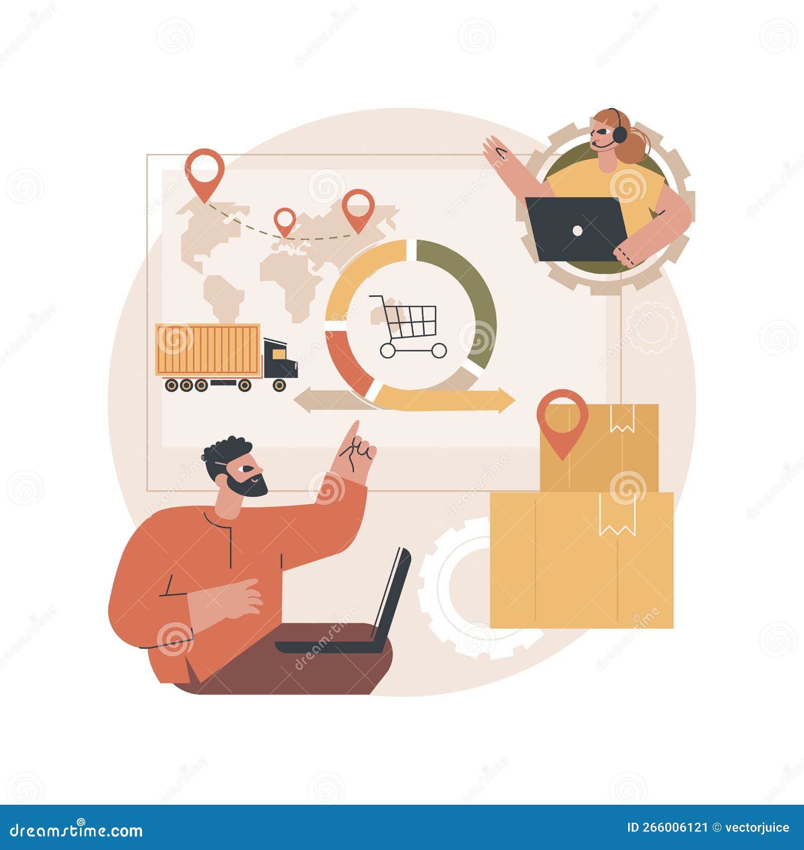 Handling and Order Processing Abstract Concept Vector Illustration ...