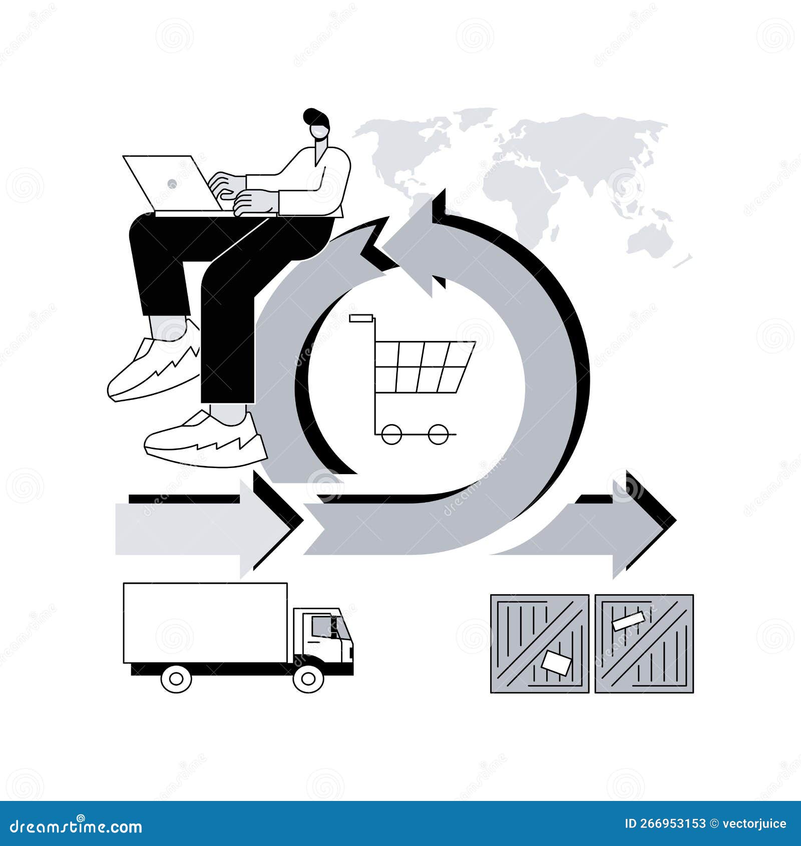 Handling and Order Processing Abstract Concept Vector Illustration ...