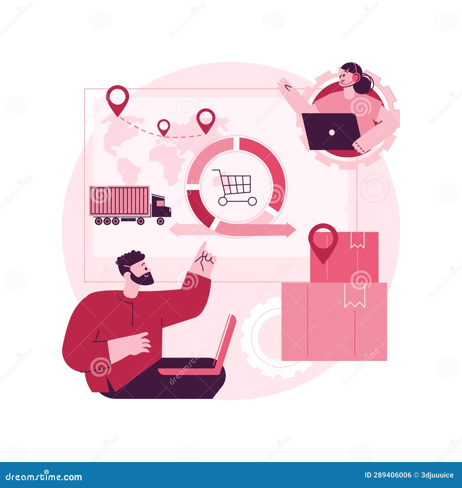 Handling and Order Processing Abstract Concept Vector Illustration ...