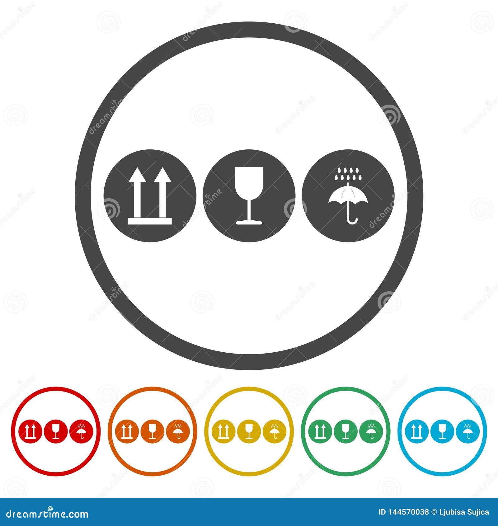 Handling And Packing Symbols Vector Illustration | CartoonDealer.com ...