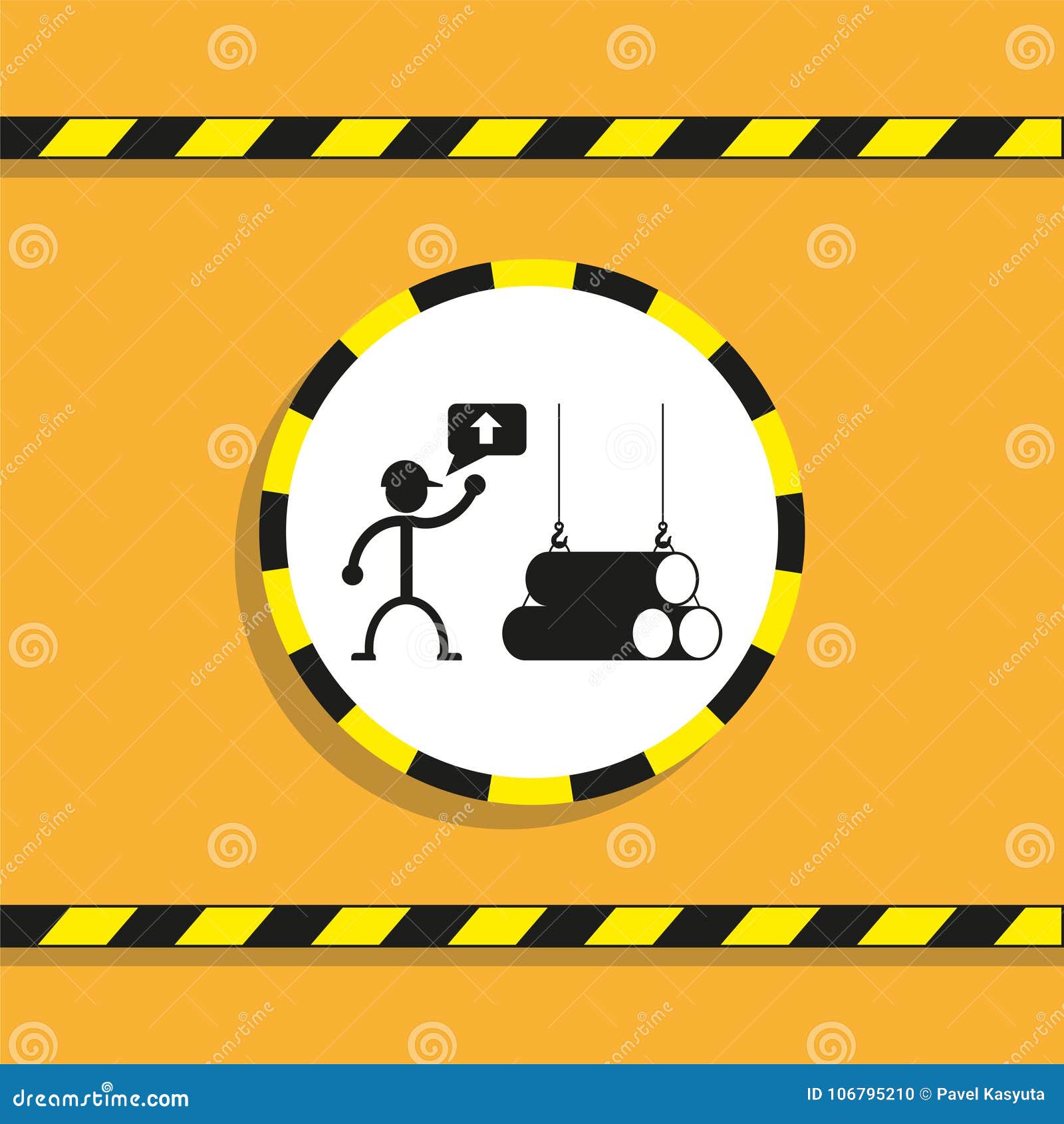 Handling of Steel Pipes. Vector Icon. Stock Vector - Illustration of ...