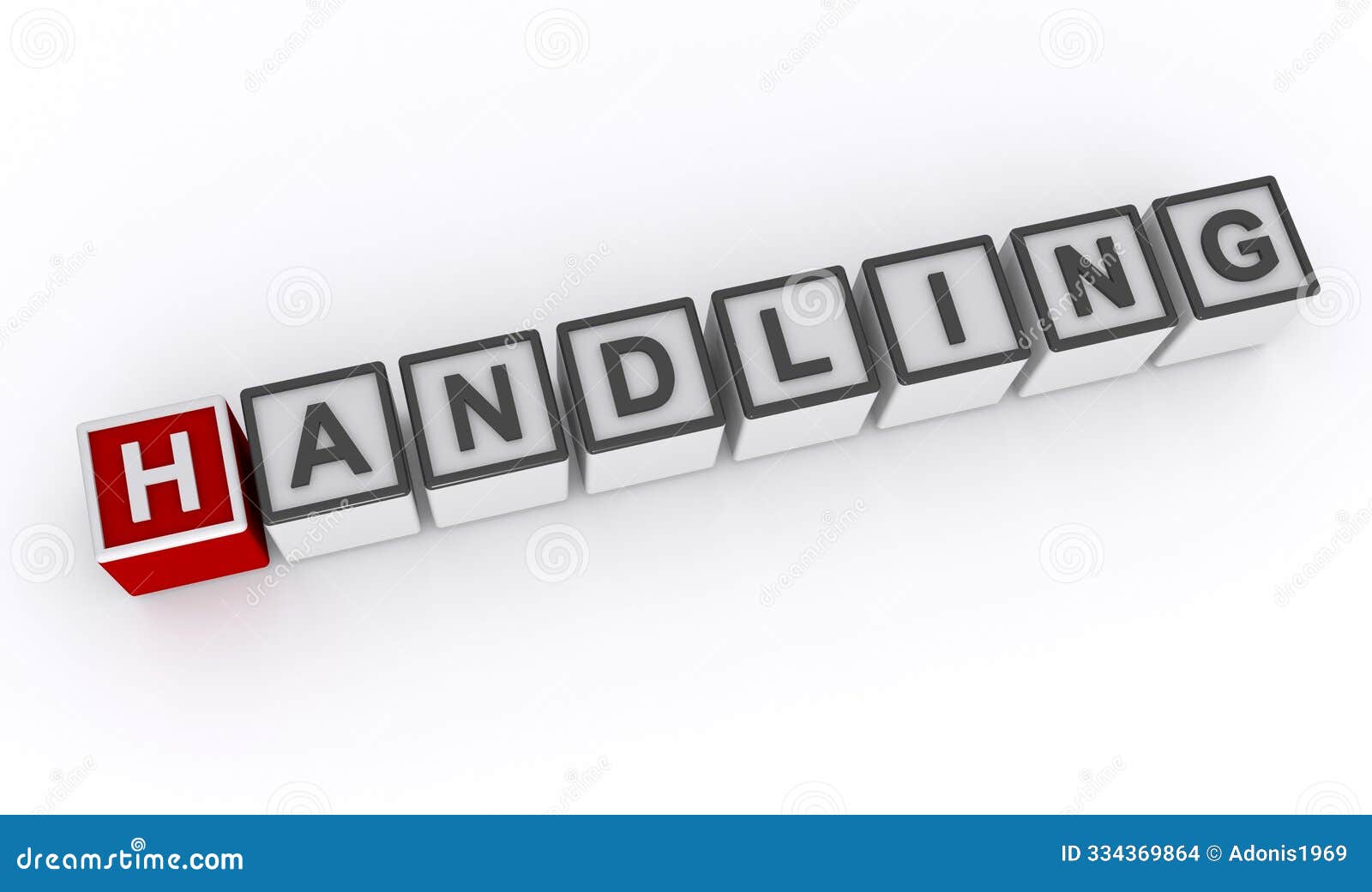 Handling Word Block on White Stock Illustration - Illustration of ...
