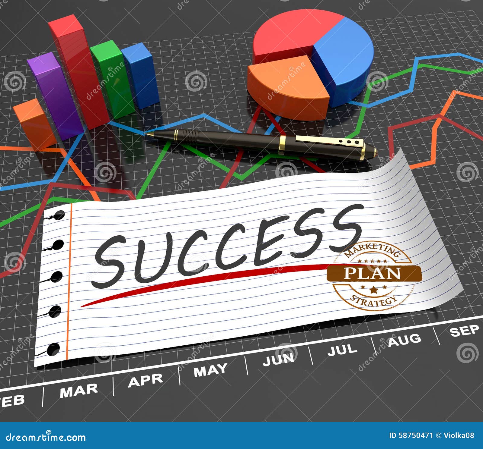 Handlingsplan stock illustrationer. Illustration av kommers - 58750471