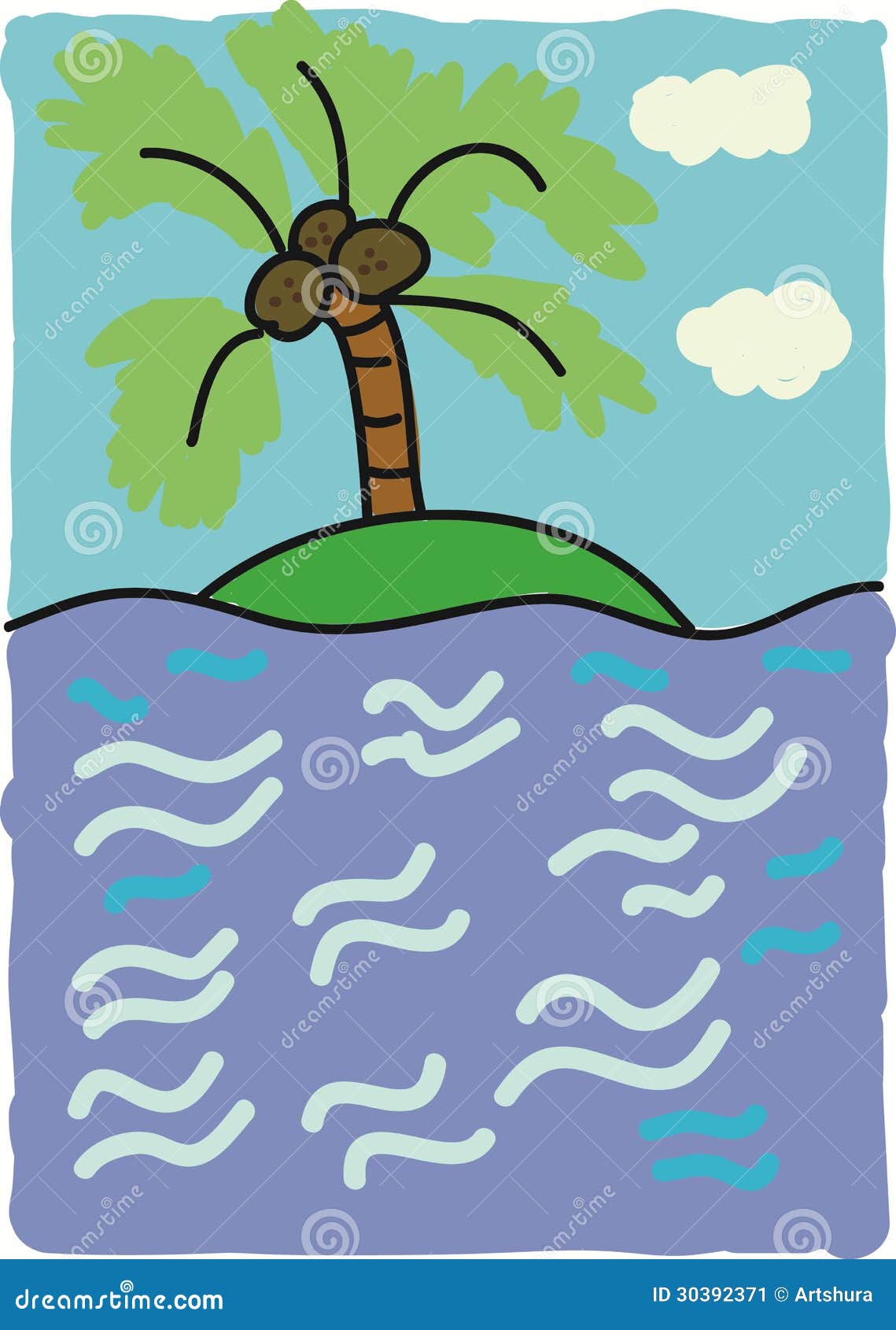 Gezeichnete Insel Stock Illustrationen, Vektoren, & Kliparts - 1,747 ...