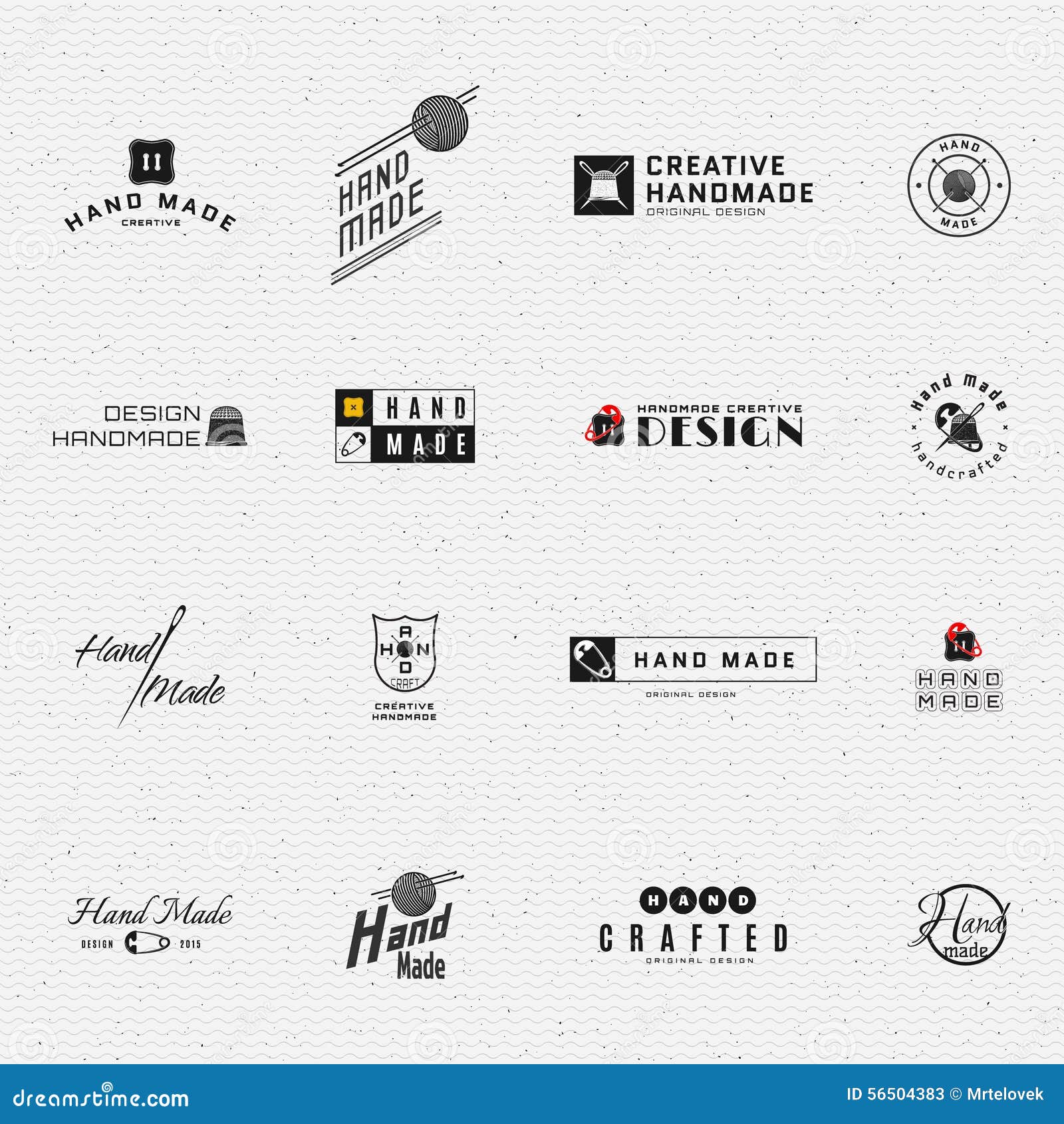 Handmade Badges Logos And Labels For Any Use Cartoon Vector ...