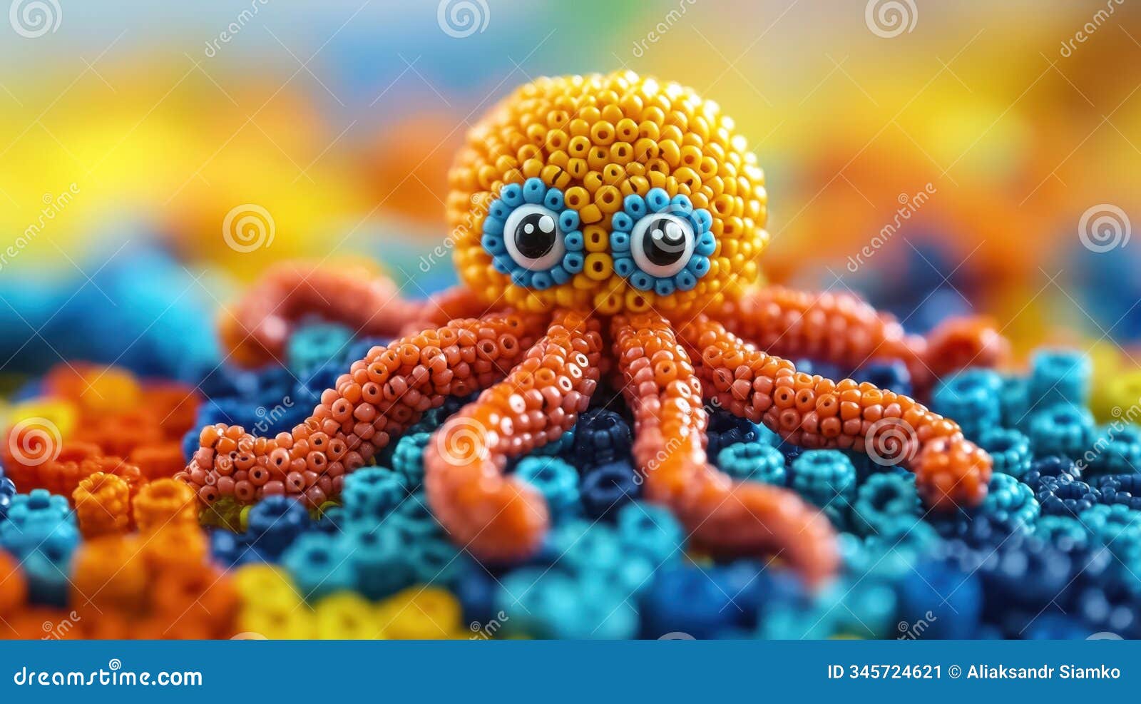 Handmade Beaded Octopus Creative Kids DIY Hobby Sensory Activity for ...