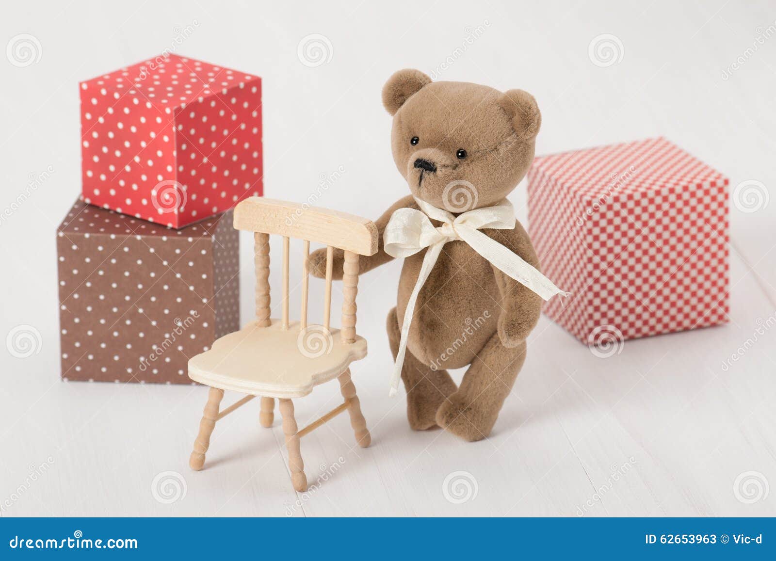 Handmade Bear Soft Toy. Traditional Teddy Style Stock Image - Image of ...