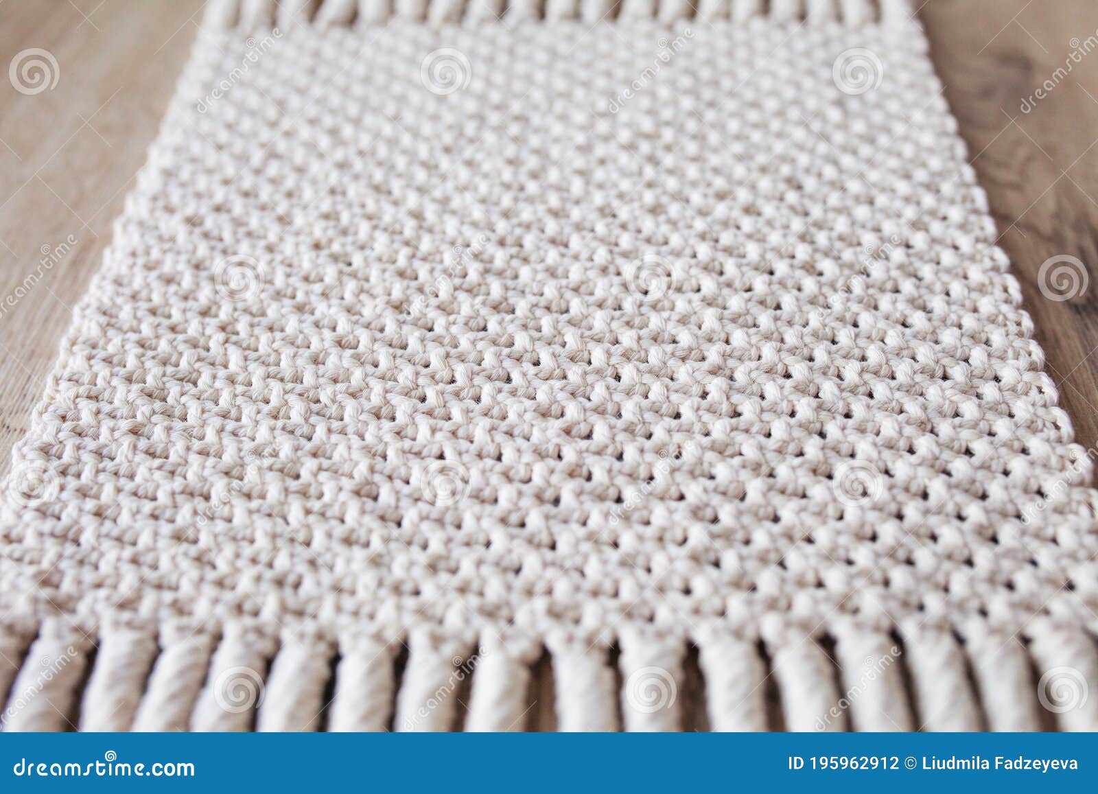 Handmade Beige Macrame Pattern Background. Macrame Texture, ECO ...