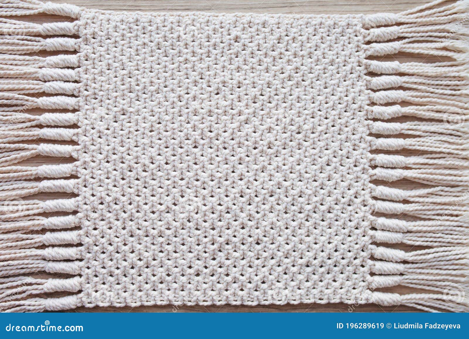 Handmade Beige Macrame Pattern Background. Macrame Texture, ECO ...