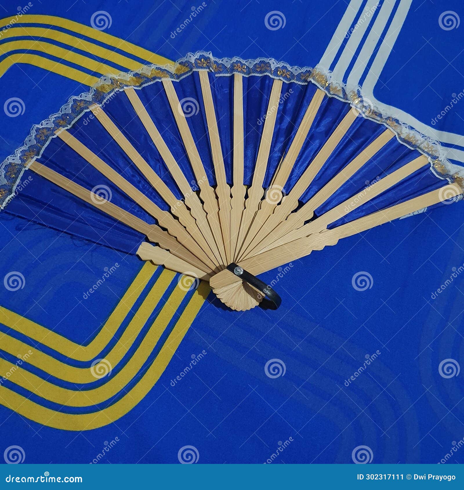 Handmade Blue Fan from Indonesia Stock Image - Image of wing, detail ...