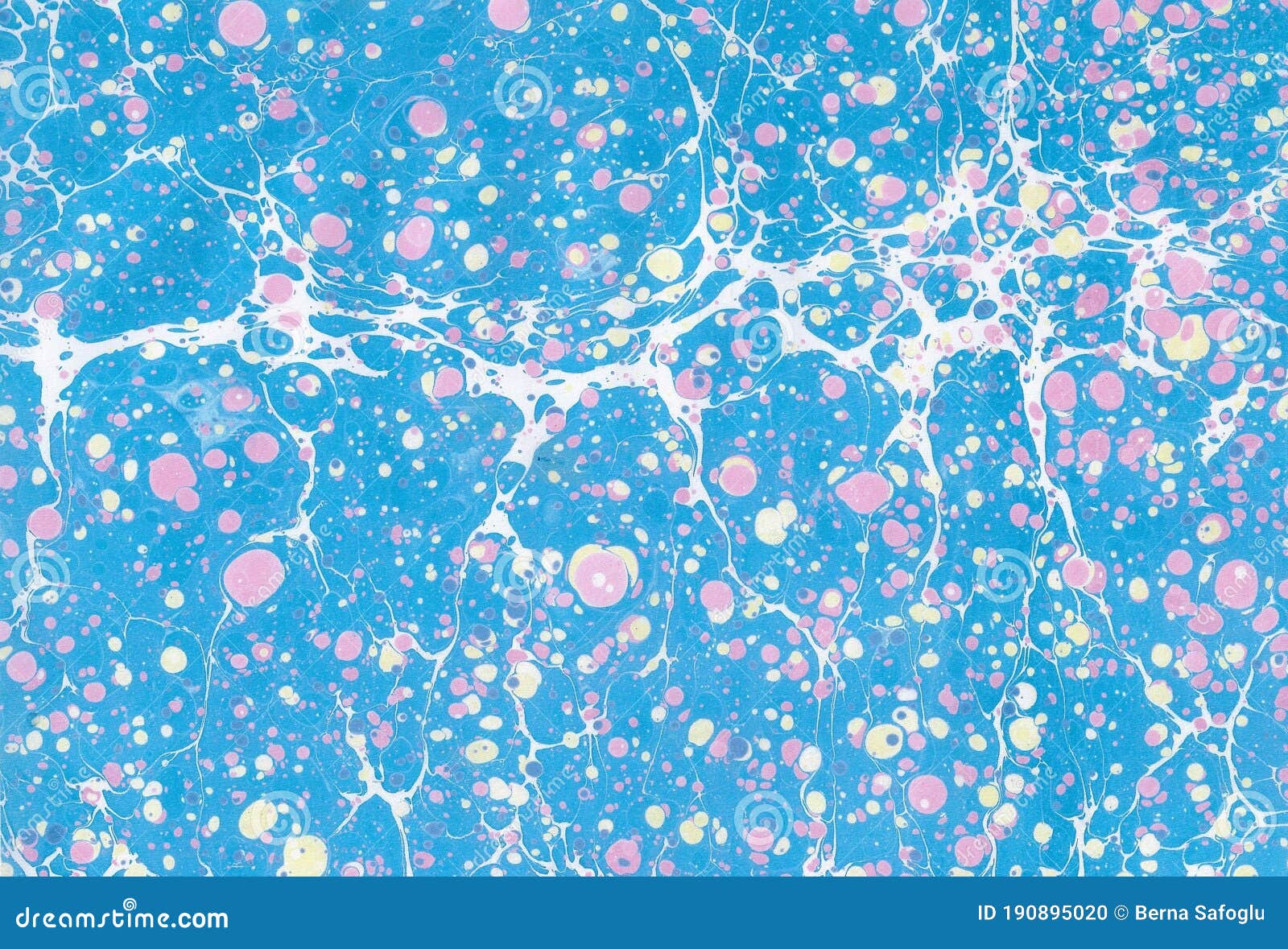 Handmade Blue Marble with Pink Dot Background, Design Stock ...