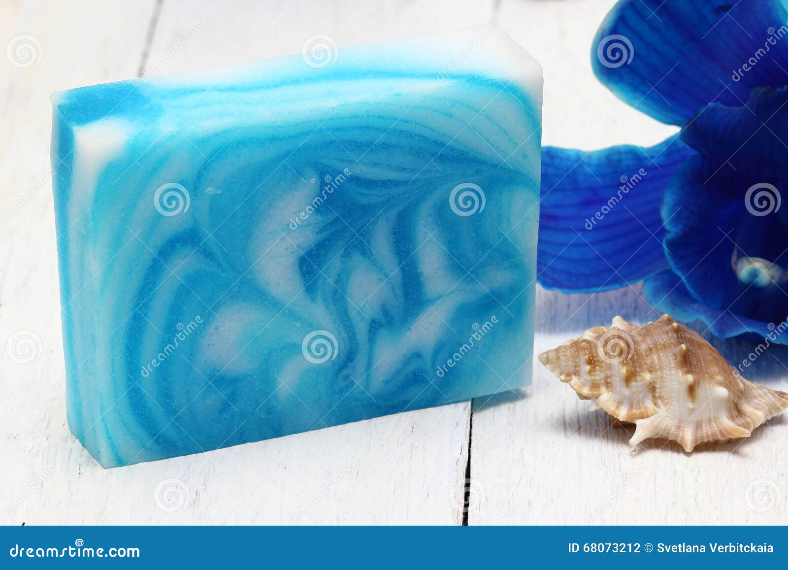 Handmade blue soap stock photo. Image of clean, ribbon - 68073212
