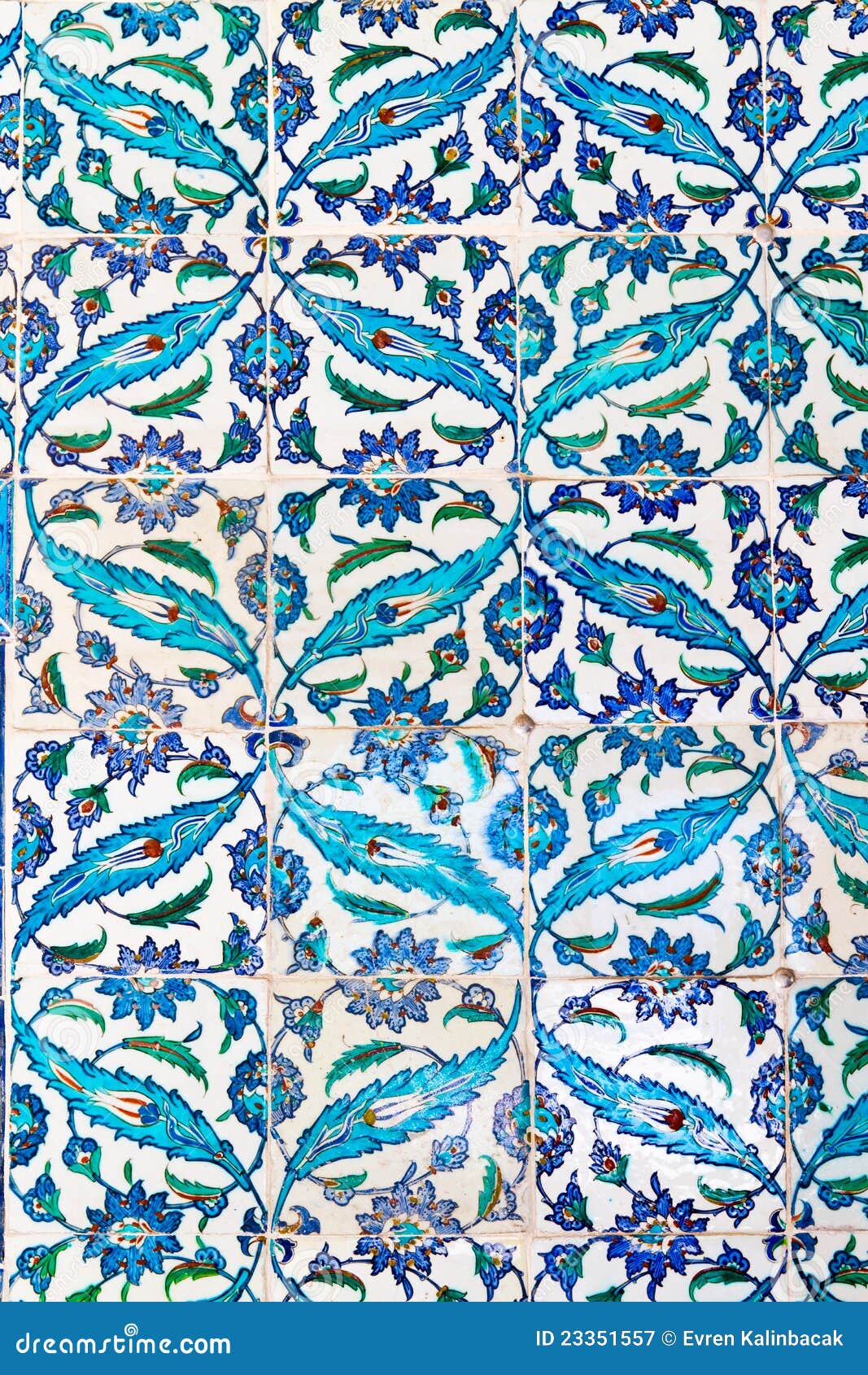 Handmade Blue Tiles stock image. Image of istanbul, ancient - 23351557