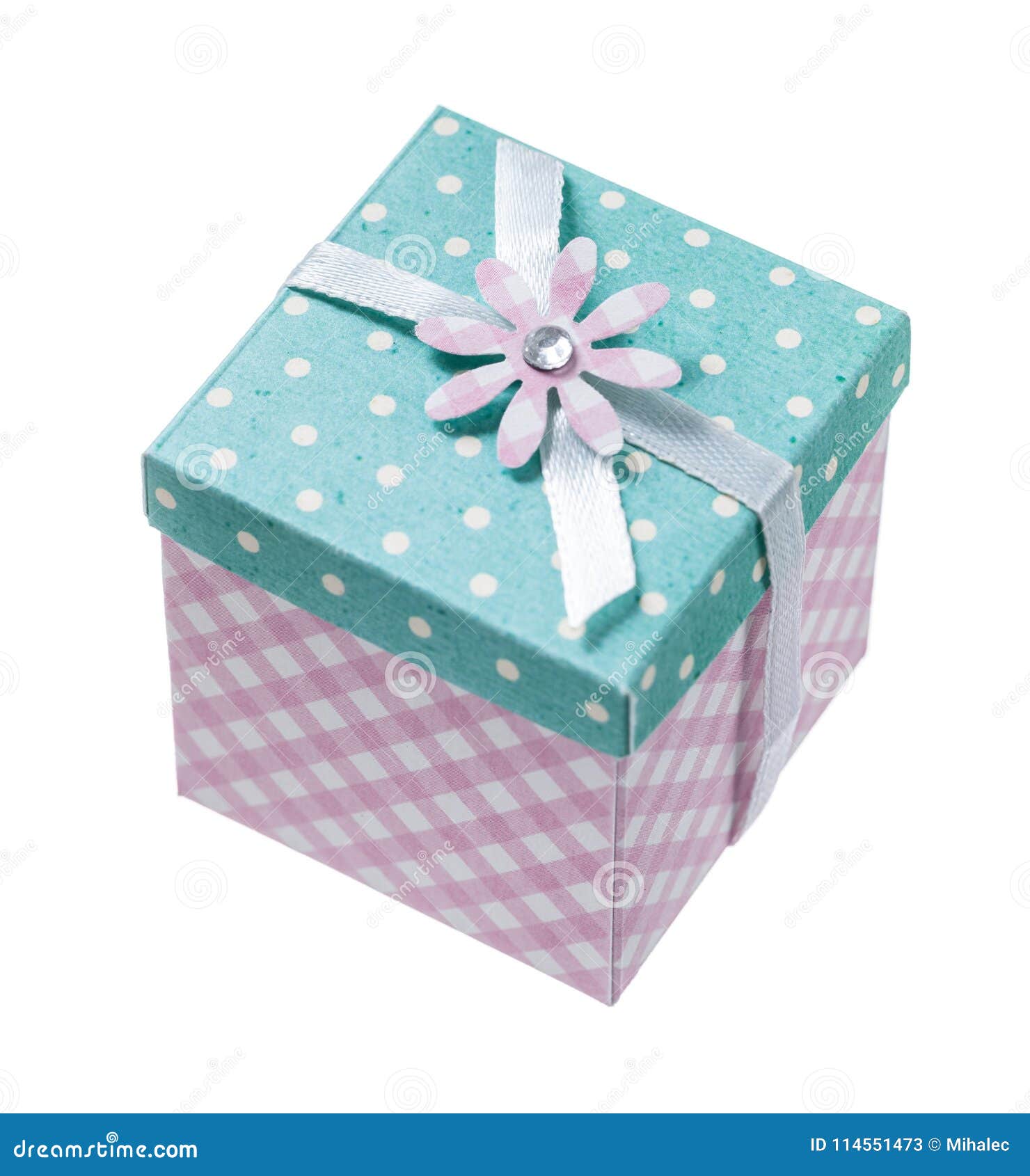Handmade Boxed Gift Isolated on White Stock Image - Image of packing ...