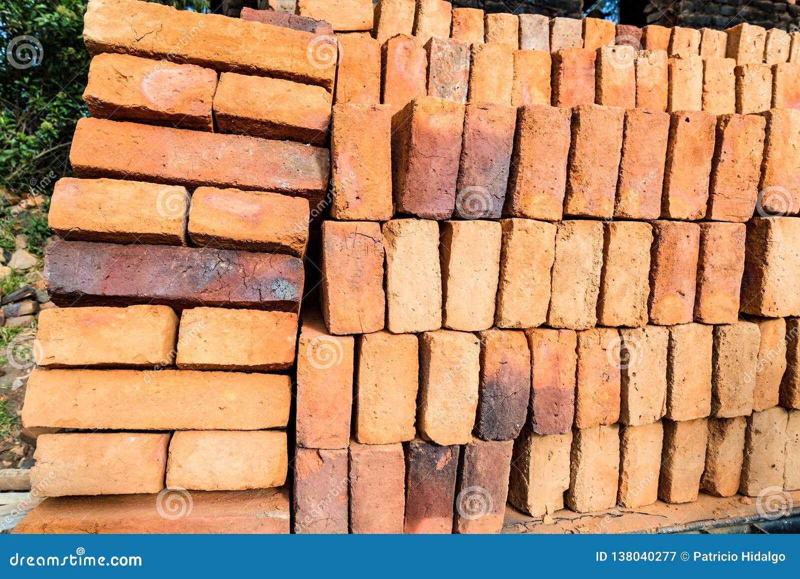 Handmade bricks stock image. Image of construction, labor - 138040277