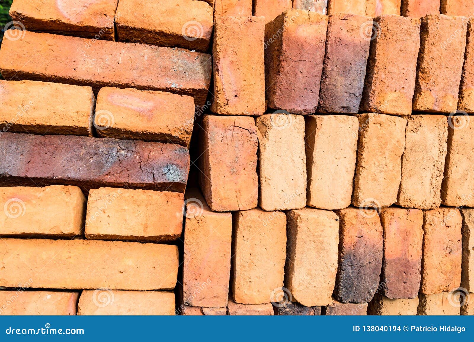 Handmade bricks stock photo. Image of white, clay, labor - 138040194
