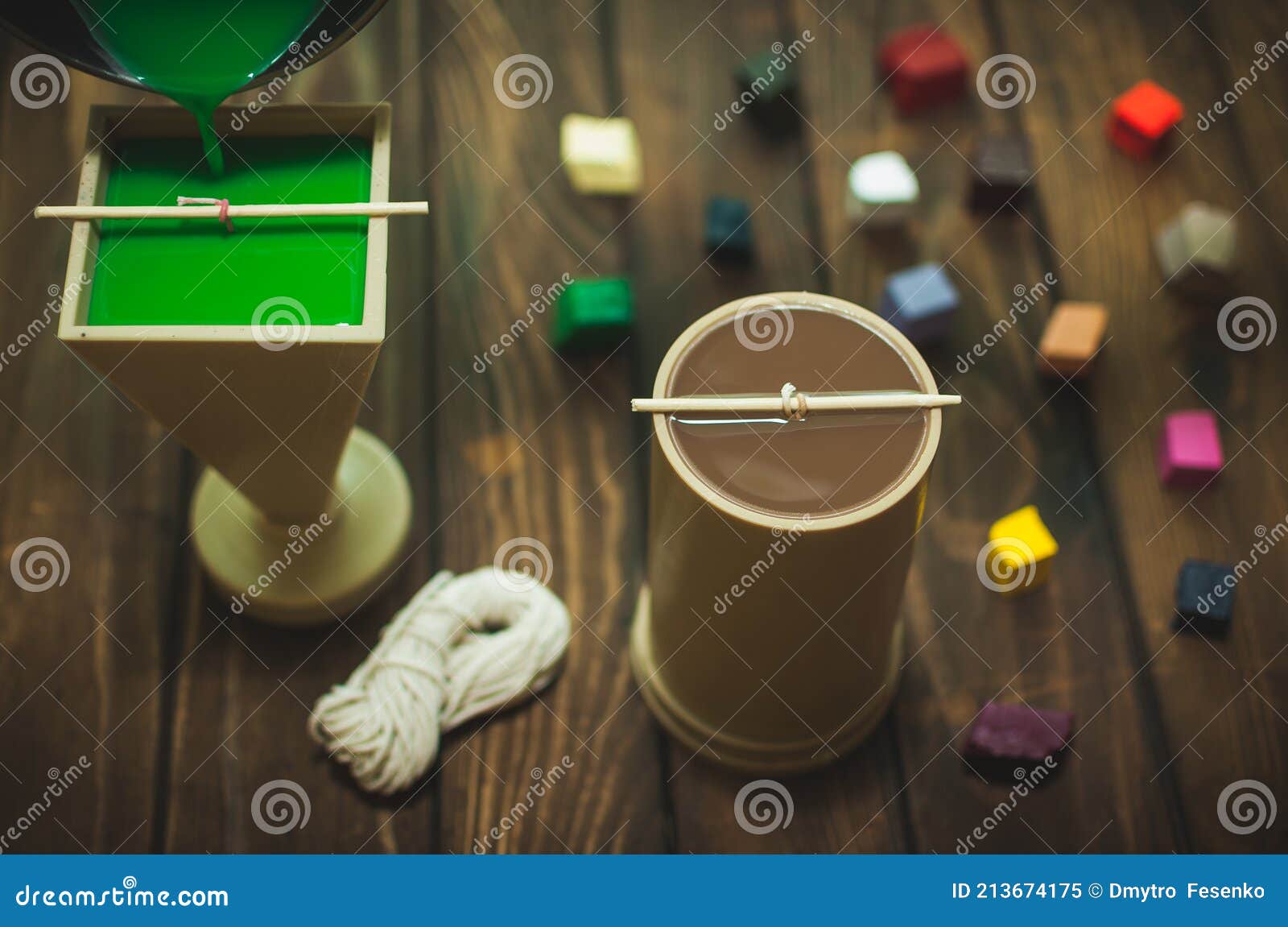 Handmade Candle Making Process. Stock Image - Image of candlemaker ...