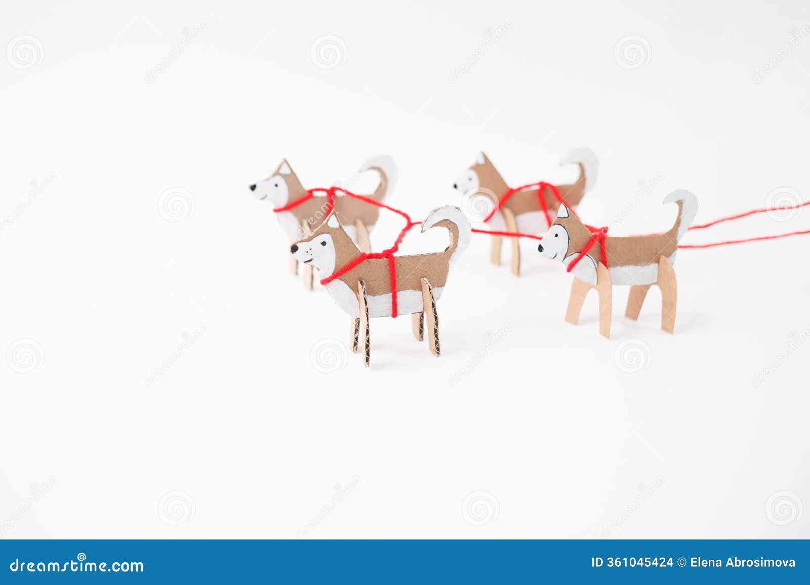 Handmade Cardboard Model of a Dog Mimicking a Husky. Assembled Using ...