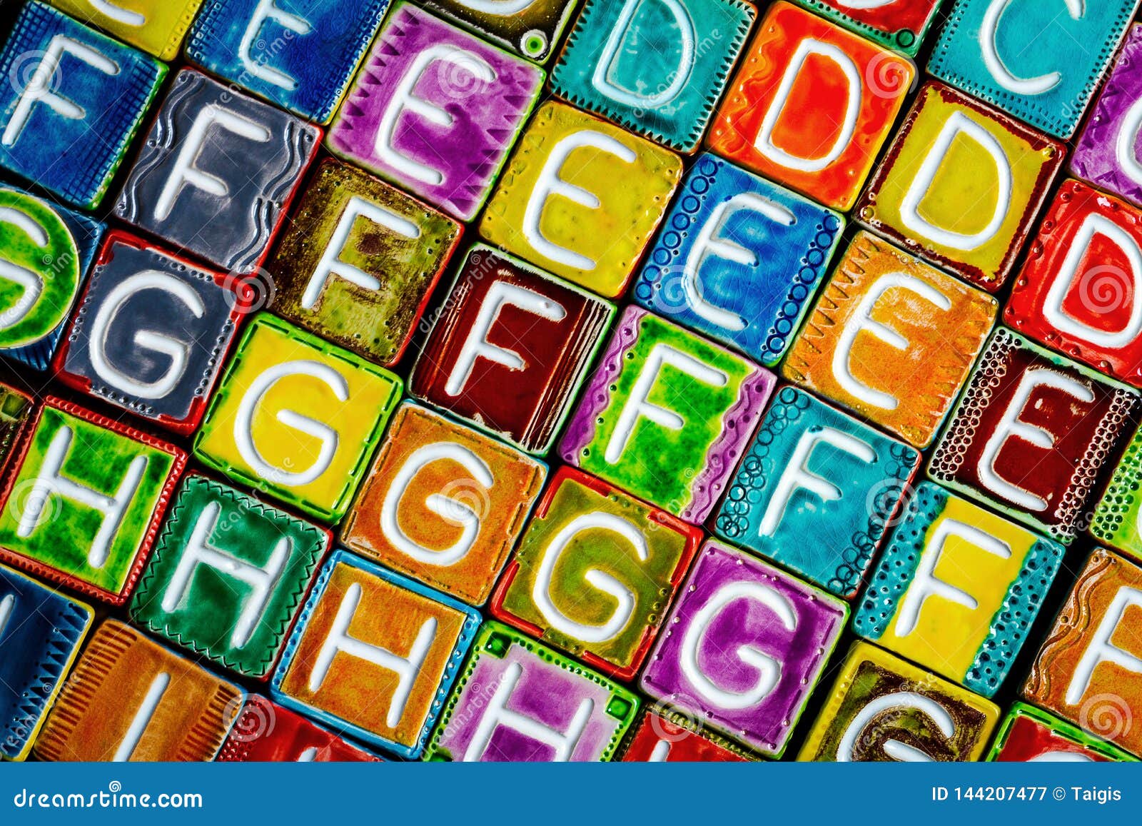 Handmade Ceramic Alphabet Background Stock Image - Image of artistic ...