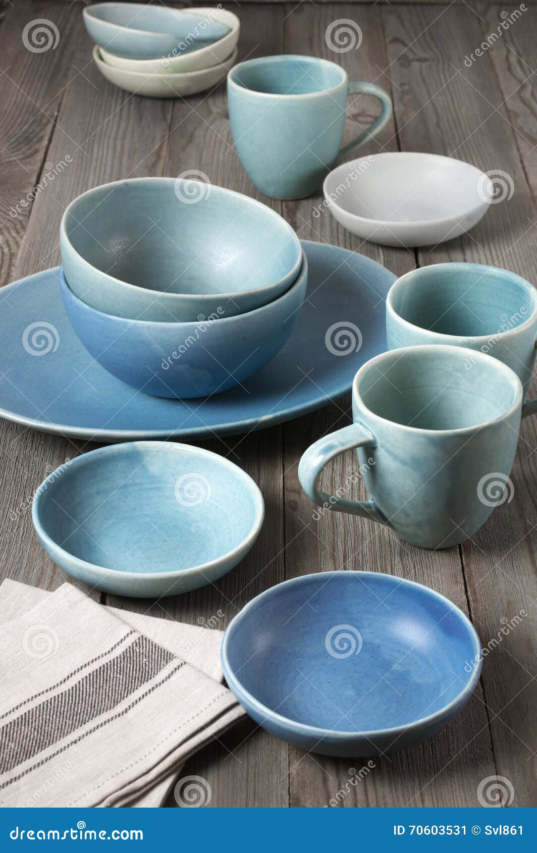 Handmade ceramic dishware stock image. Image of kitchen - 70603531