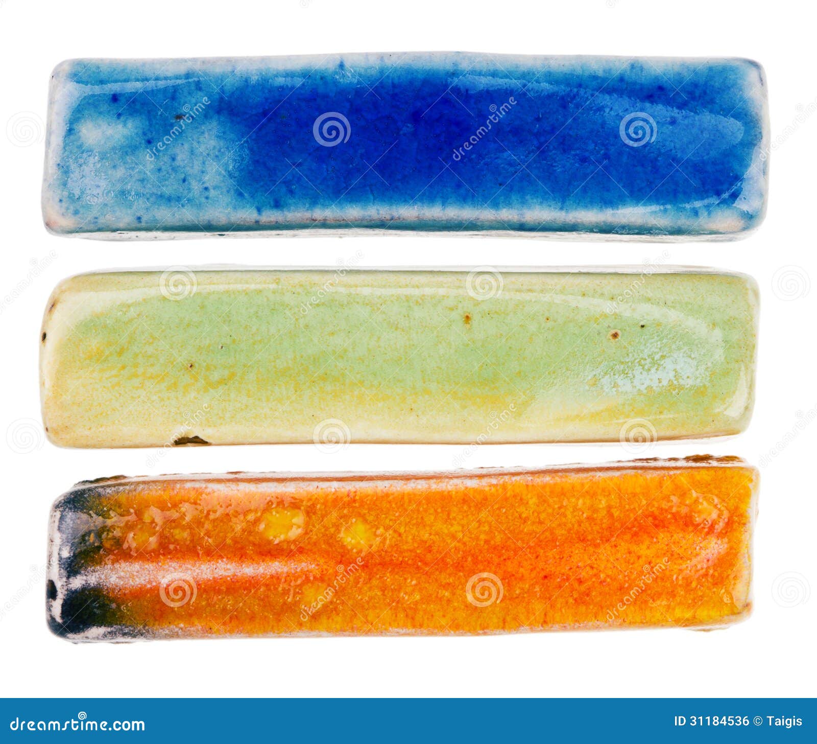 Handmade ceramic elements stock photo. Image of blue - 31184536