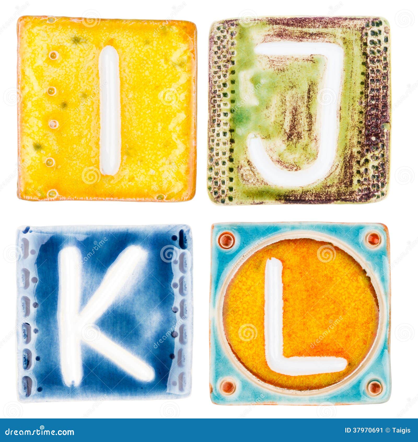 Handmade ceramic letters stock image. Image of isolated - 37970691