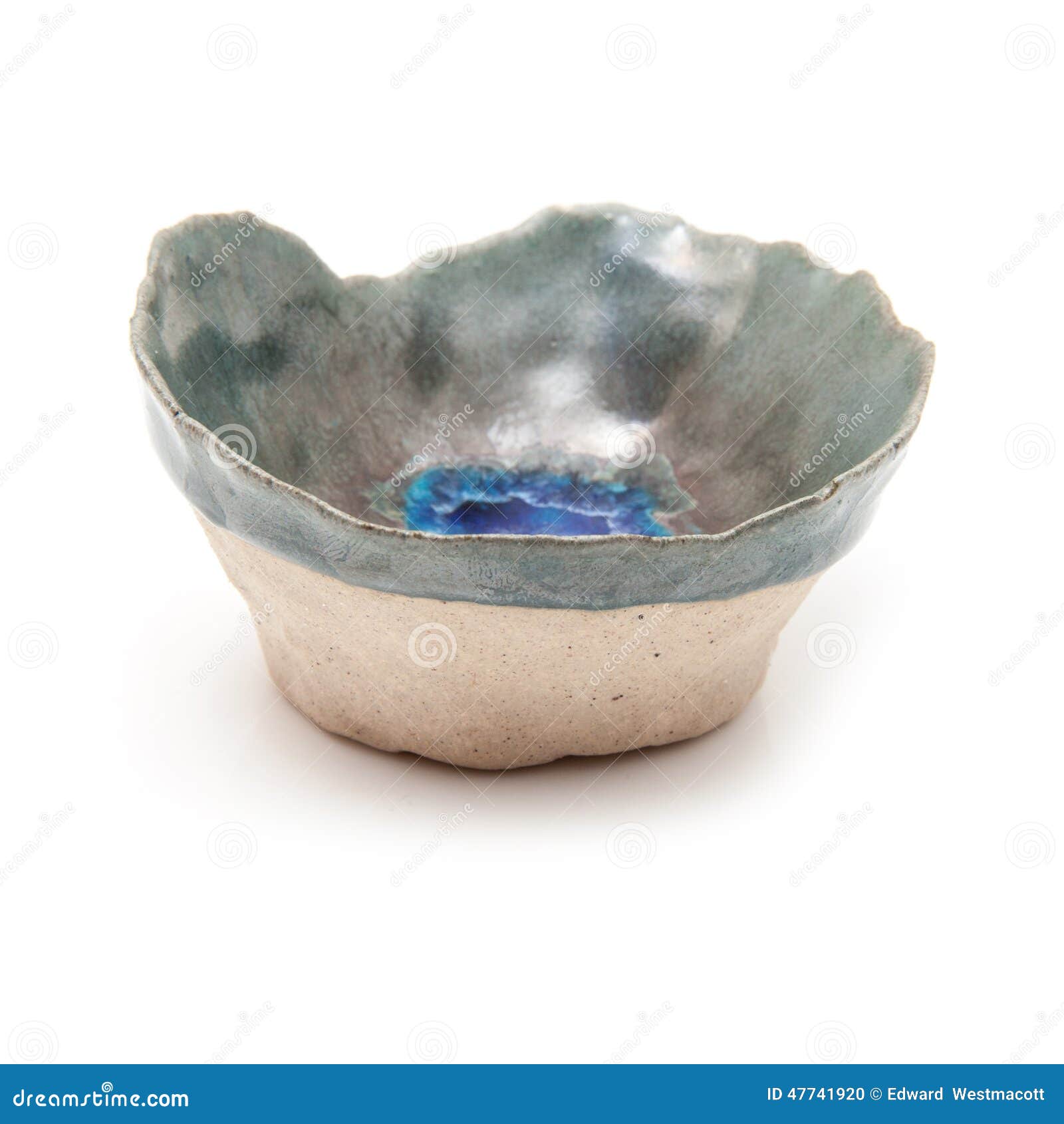 Handmade Ceramic Pinch Pot Isolated White Studio Background Stock ...