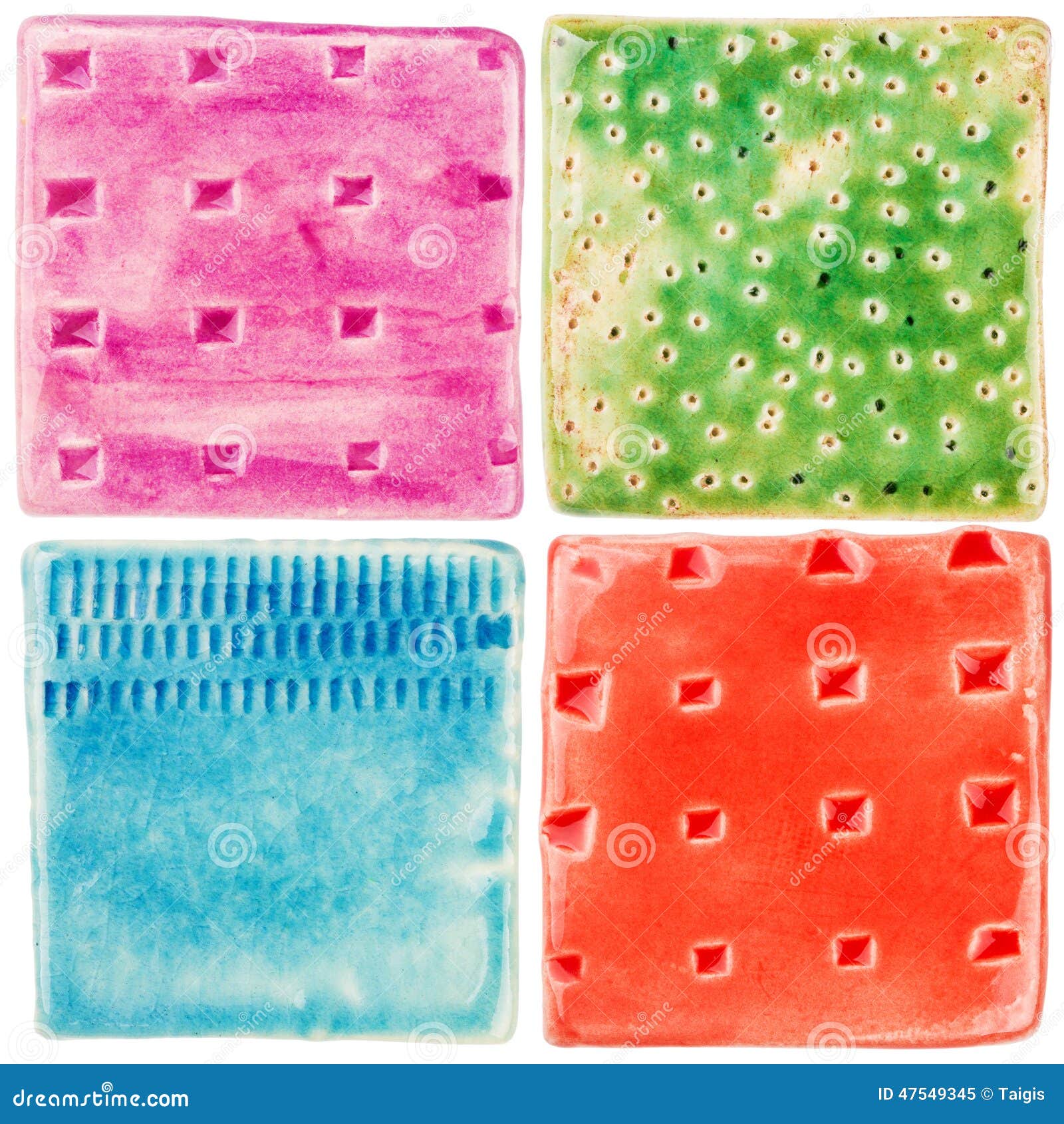 Handmade ceramic tiles stock image. Image of pastel, artwork - 47549345
